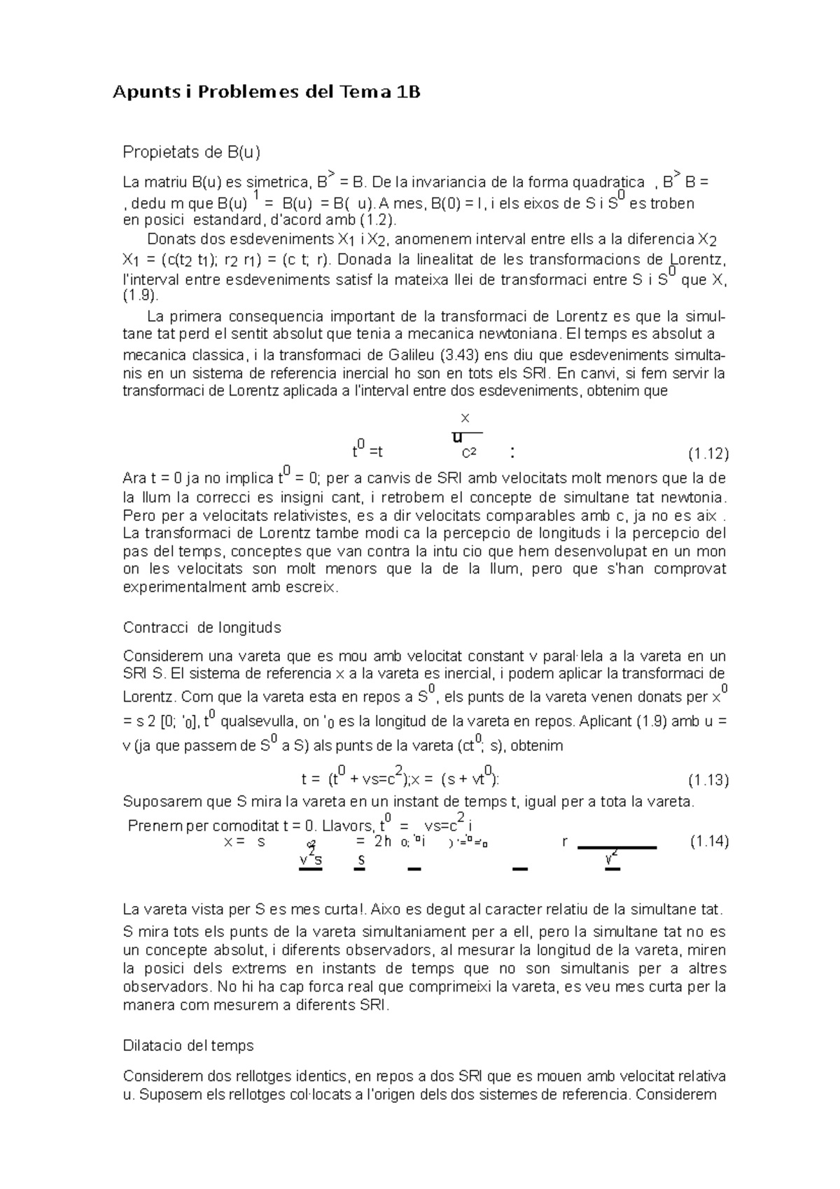 Apunts Algebra Lineal cat Tema 1B Mec doc - Apunts i Problemes del Tema 1B ####### Propietats de ...