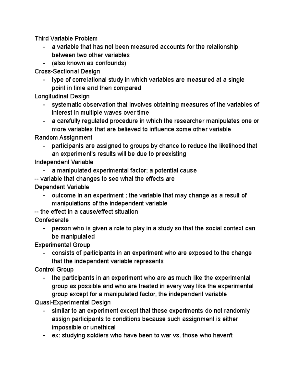 Aaaaa psychology 524 - Definitions and notes taken directly from ...