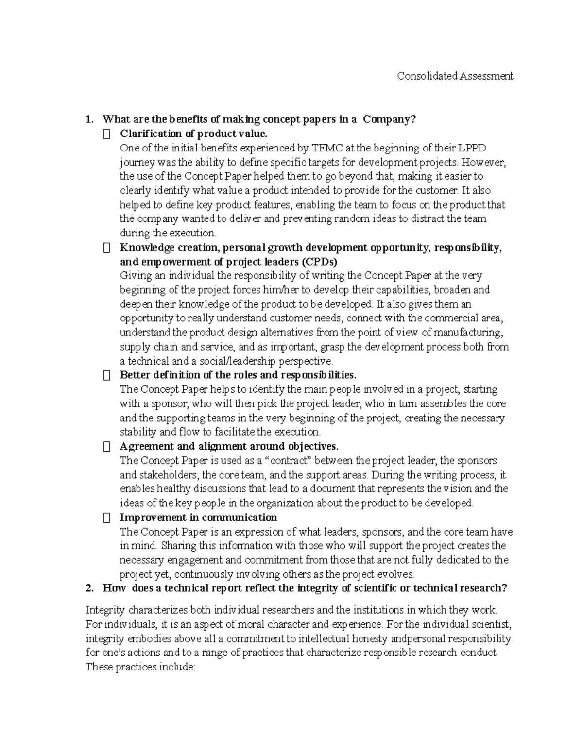 Consolidated Assessment - Research - Consolidated Assessment 1. What ...