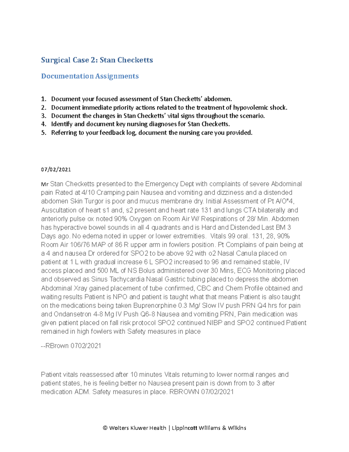 Surgical Case 02 Stan Checketts DA - Surgical Case 2: Stan Checketts ...