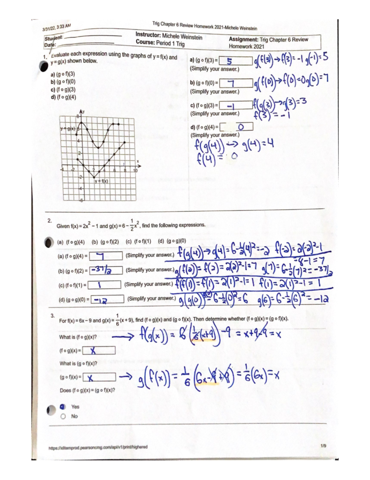 Trig Chapter 6 Review Answer Key 2021 - MAC 1114 - Studocu