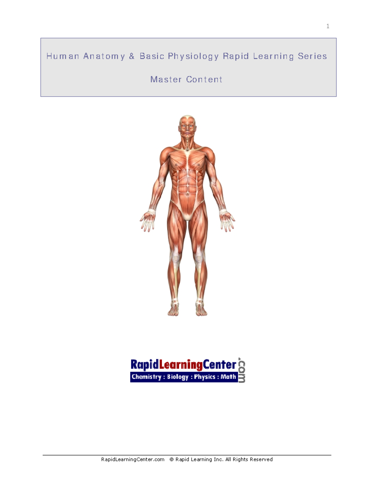 Anatomy And Physiology Master Content - H u m a n A n a t o m y & Ba si ...