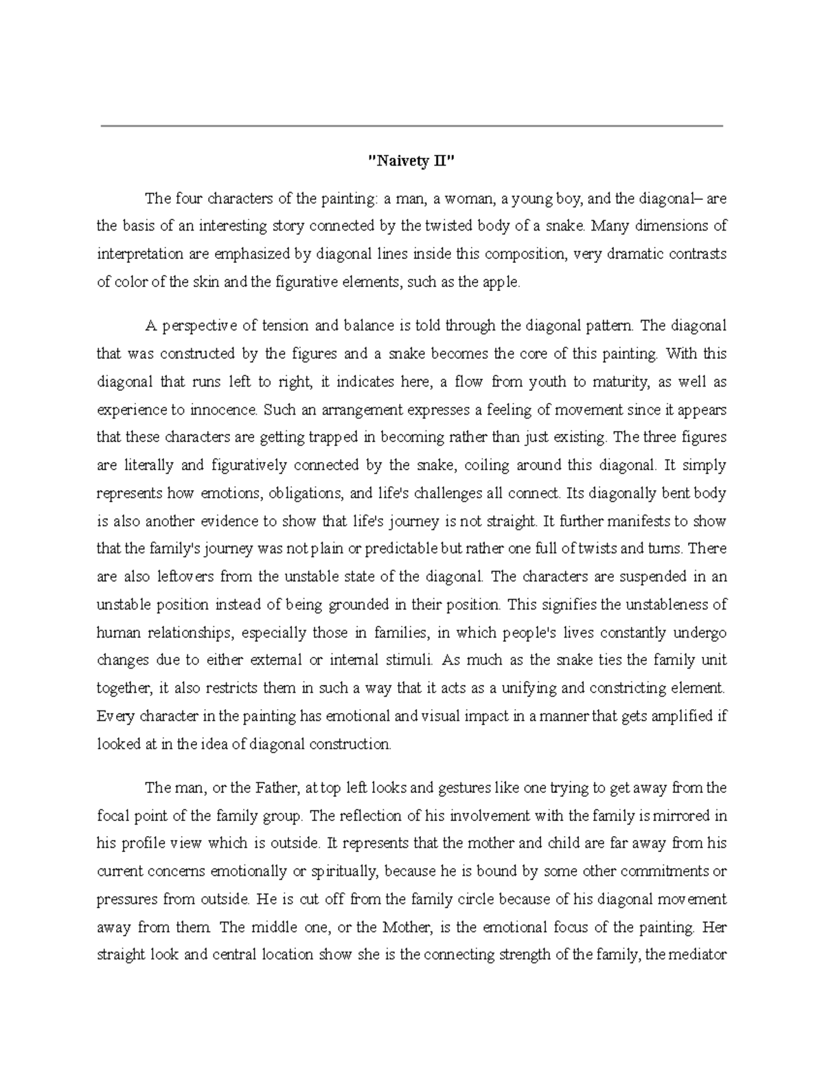 SA-Midterm-Paper - Notes detailed for sub - "Naivety II" The four ...