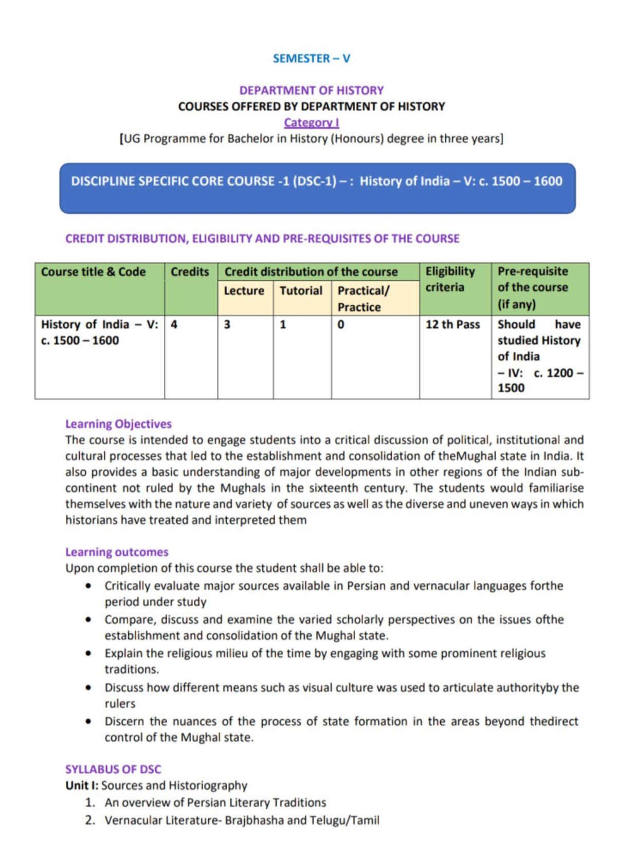 DOC-20240802-WA0003. - SEMESTER V DEPARTMENT OF HISTORY COURSES OFFERED ...