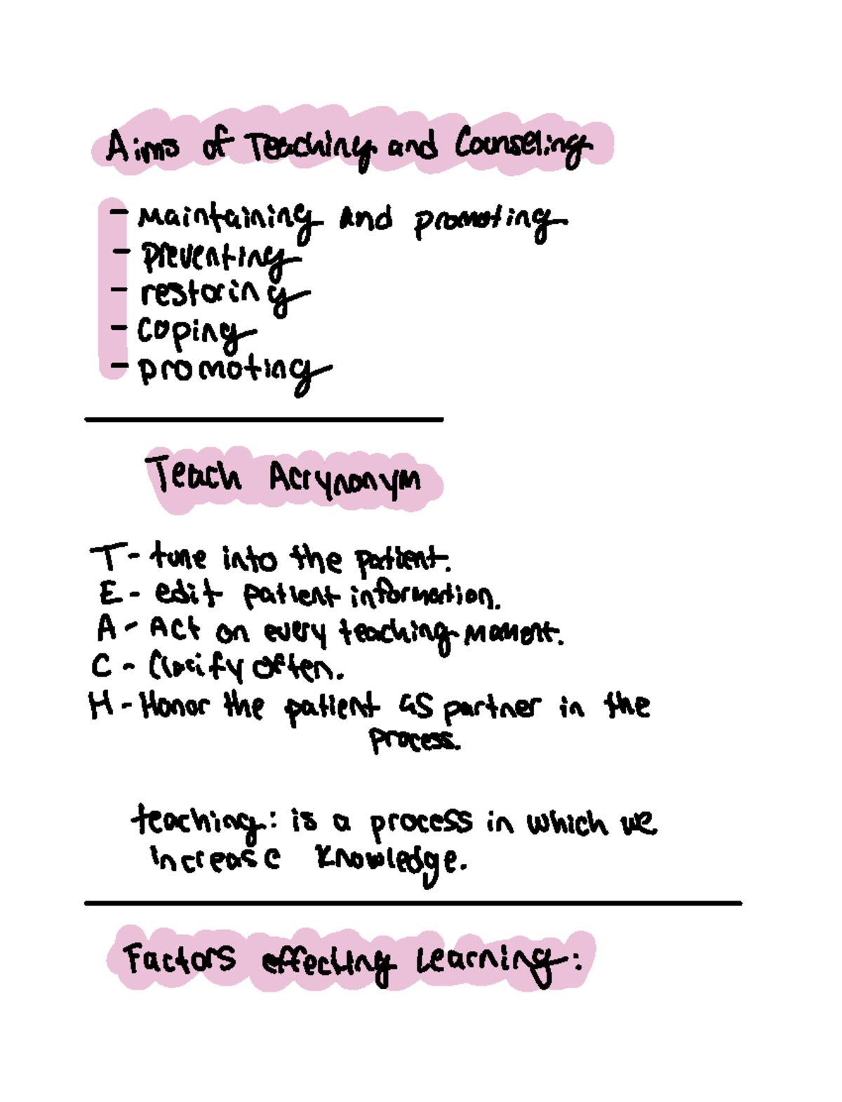 Teacher and counseling - Week 5 - Aims of teaching and Counseling ...