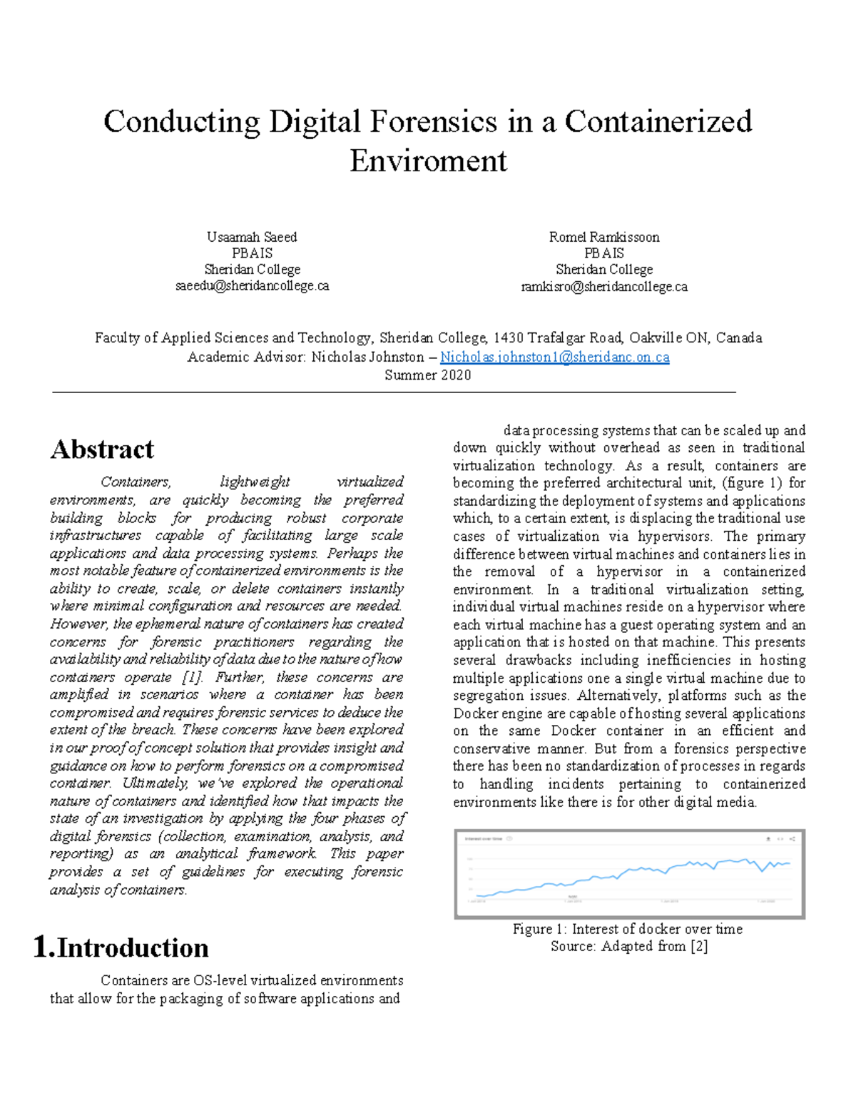Sample Capstone - Container Forensics - Conducting Digital Forensics in ...
