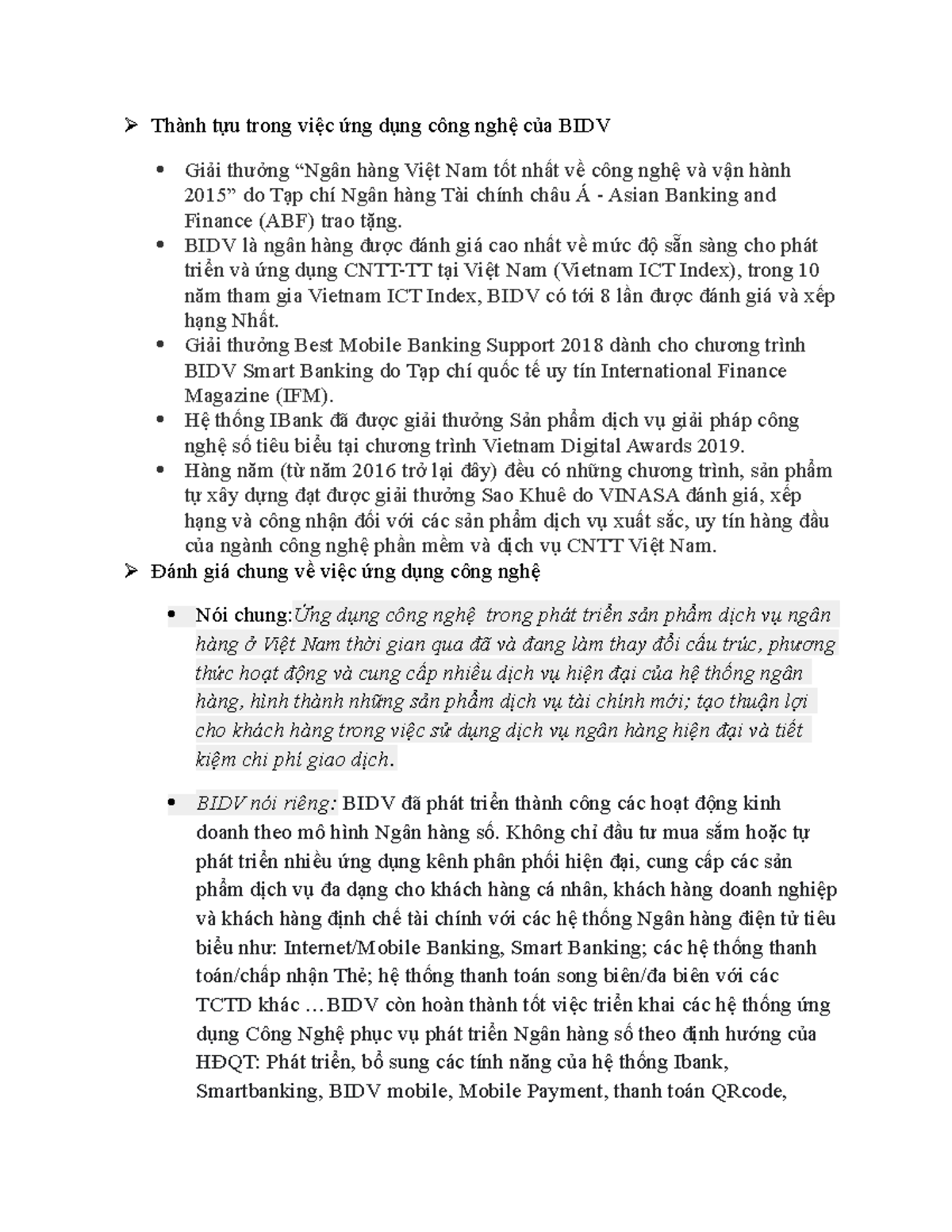 BIDV - abc - Thành tựu trong việc ứng dụng công nghệ của BIDV Giải thưởng “Ngân hàng Việt Nam ...