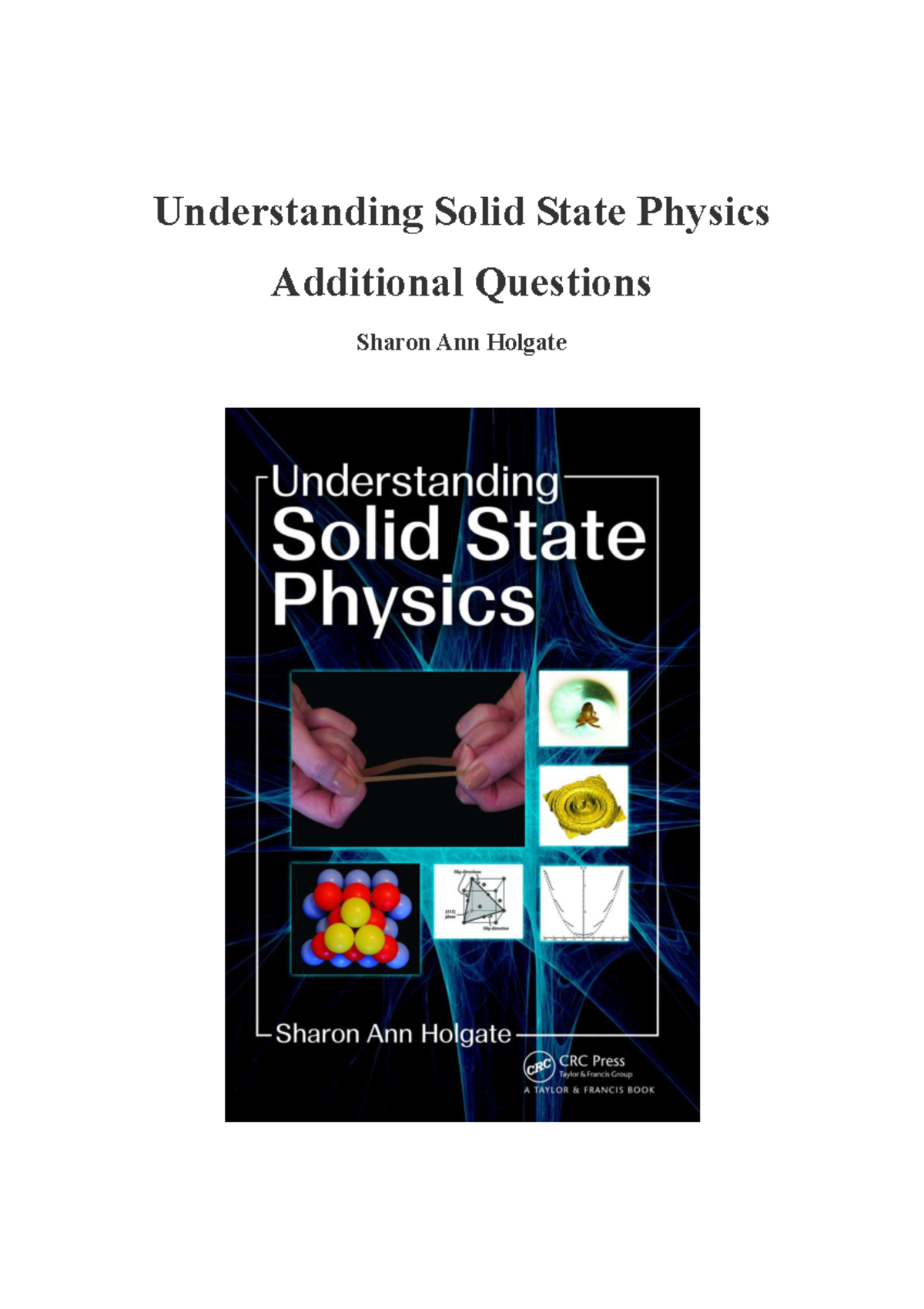 재료공학 재료고체 물리 솔루션 피디엪 - Understanding Solid State Physics Additional ...