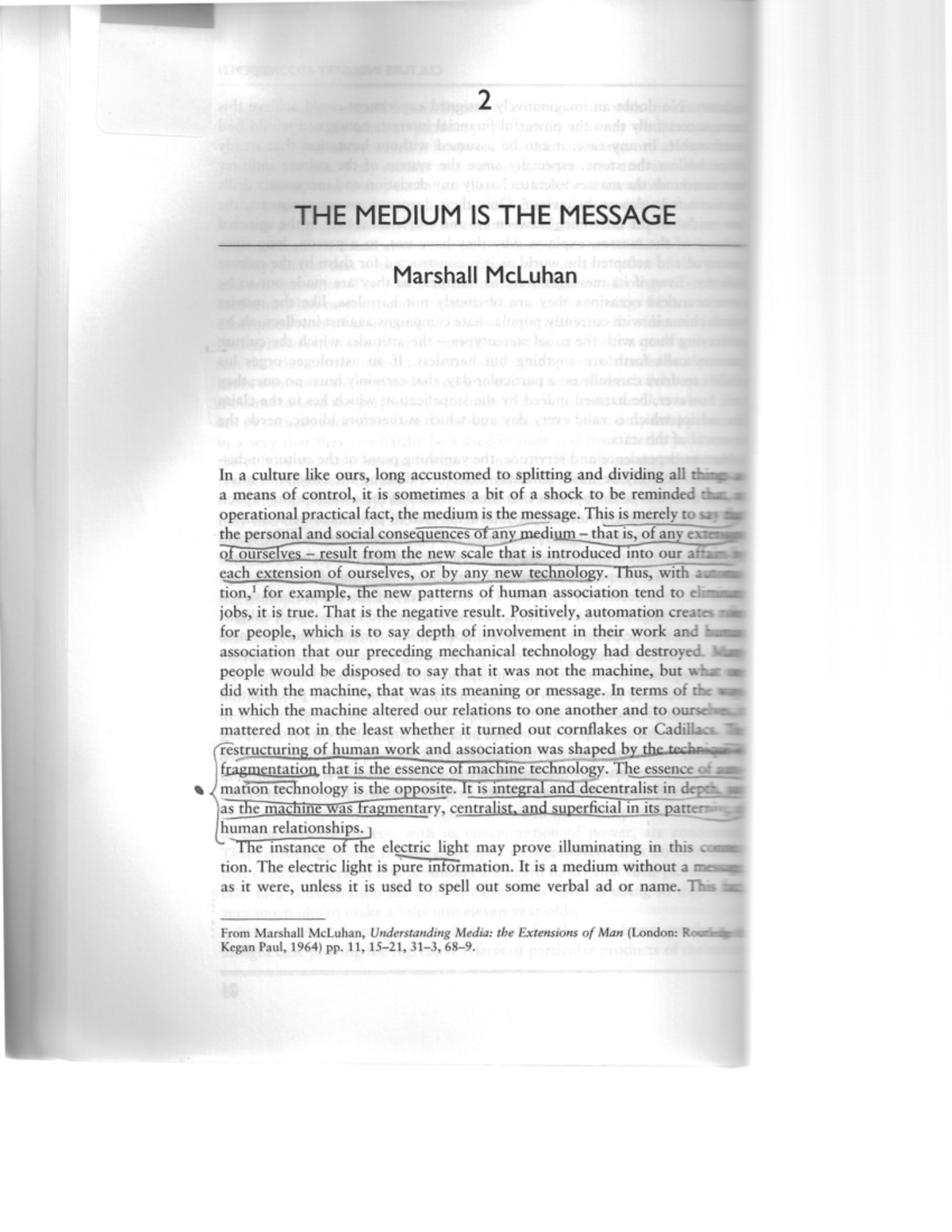 Medium is the Message - CAT 2 - Studocu