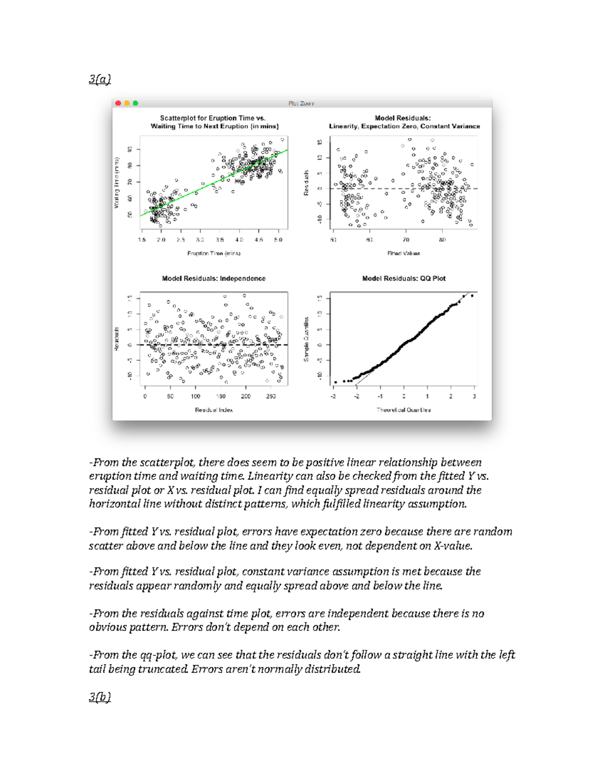 HW4 Homework Assignment - 3(a) -From the scatterplot, there does seem ...