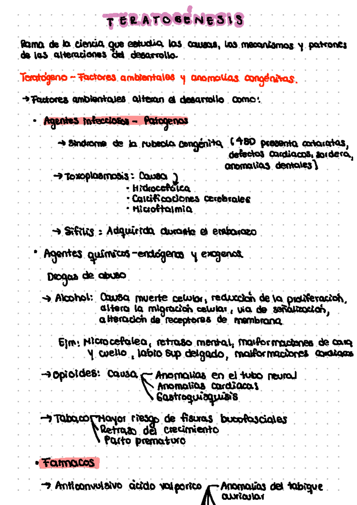 Teratogenesis, etapa del desarrollo en la que el indiviuo es mas ...