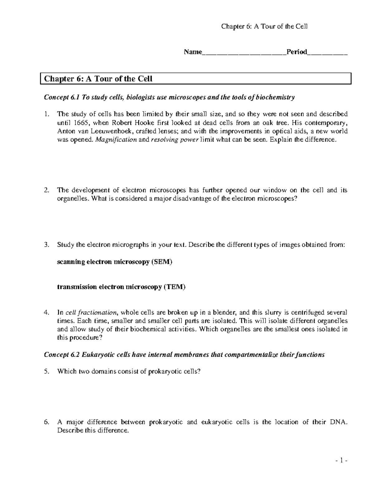 C06 Final - Biology review sheet chapter 4 - Fred and Theresa Holtzclaw ...