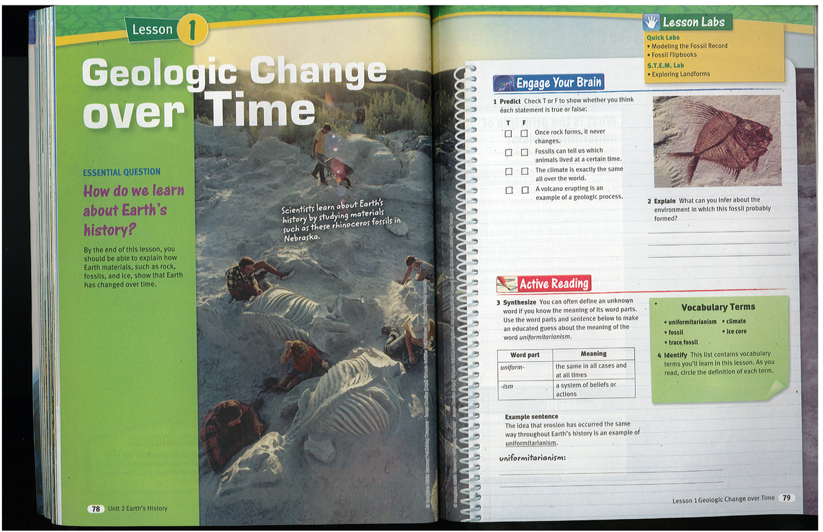 Activity 5 geologic change over time reading - BIOSC-116 - Studocu