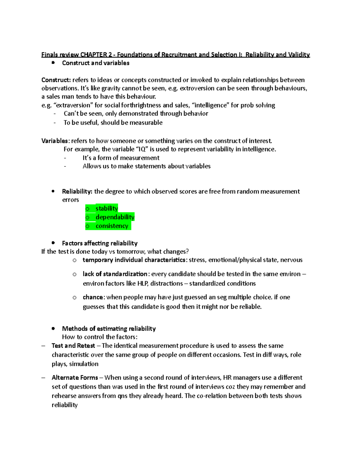 Finals review Chapter 2 - Finals review CHAPTER 2 Foundations of ...