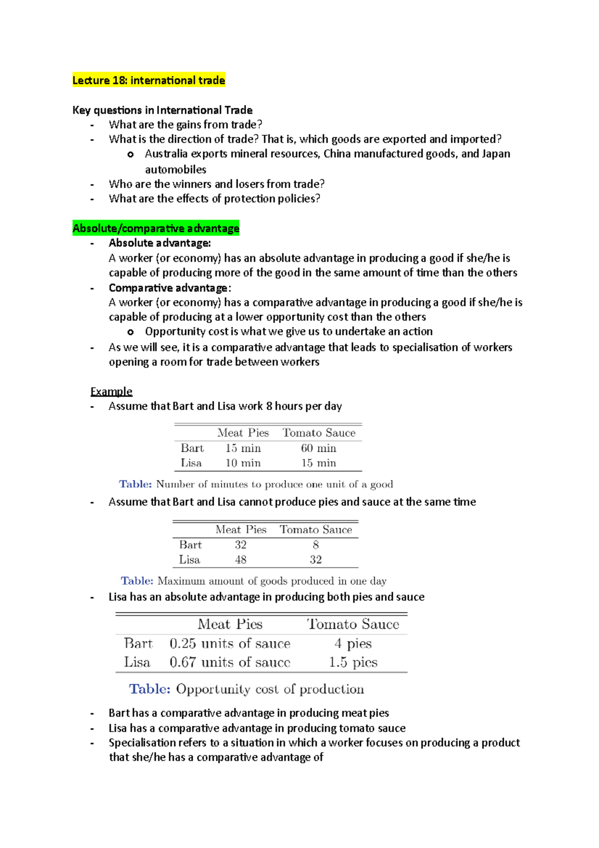 Lecture 18 international trade macro - Lecture 18: international trade ...