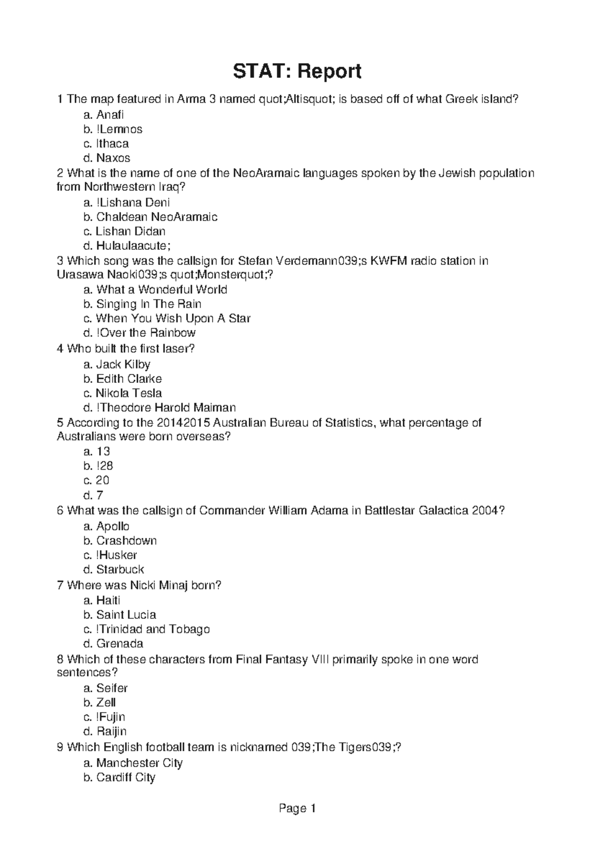 STAT182-Review-2 - STAT182 - STAT: Report 1 The map featured in Arma 3 ...