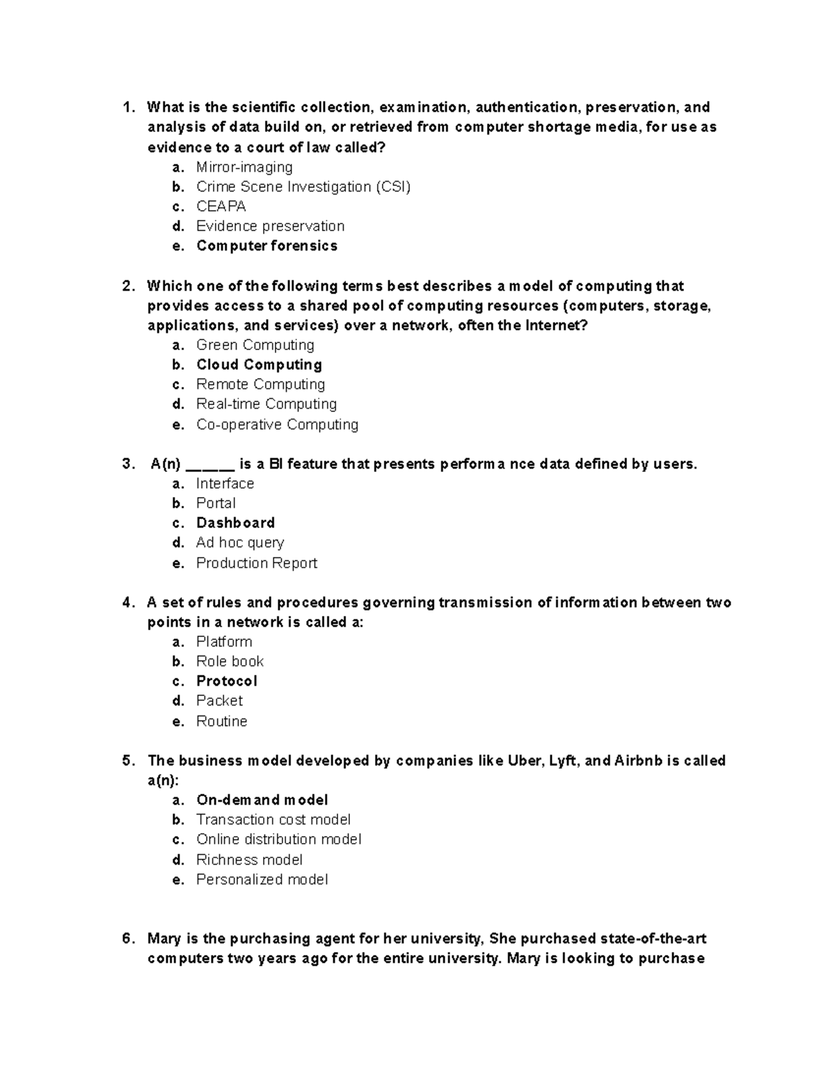ITM102 Sample Exam Questions What Is The Scientific Collection