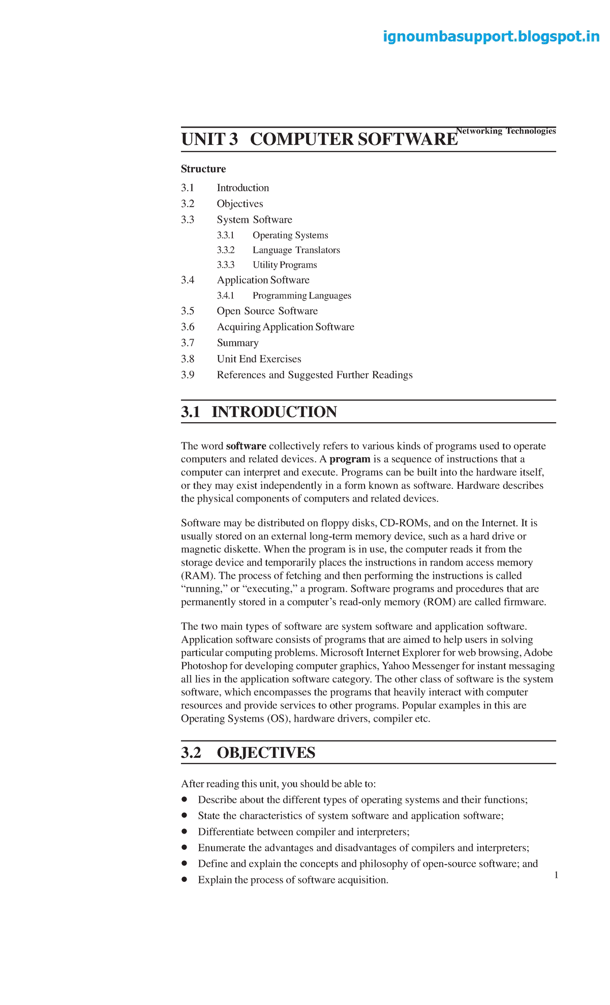 Block-1 Unit-3 - mis notes - 1 Networking Technologies UNIT 3 COMPUTER ...