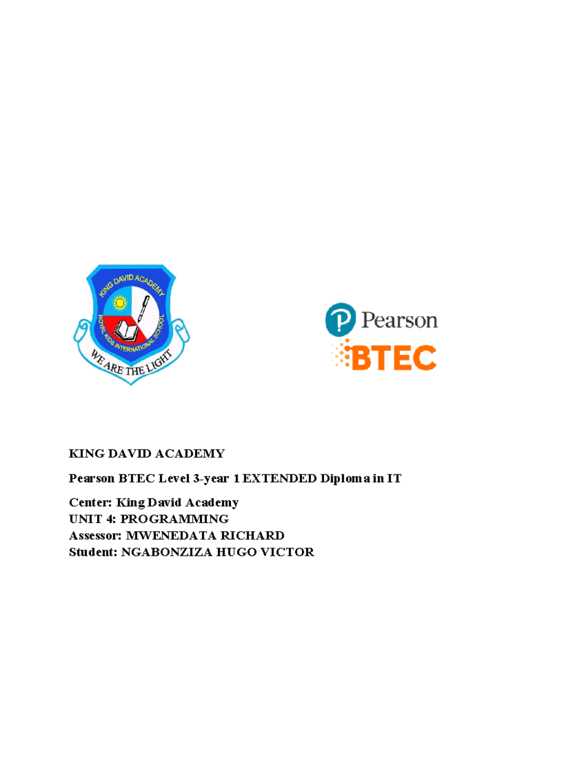 Learning AIM B AND C - this is my work - KING DAVID ACADEMY Pearson ...