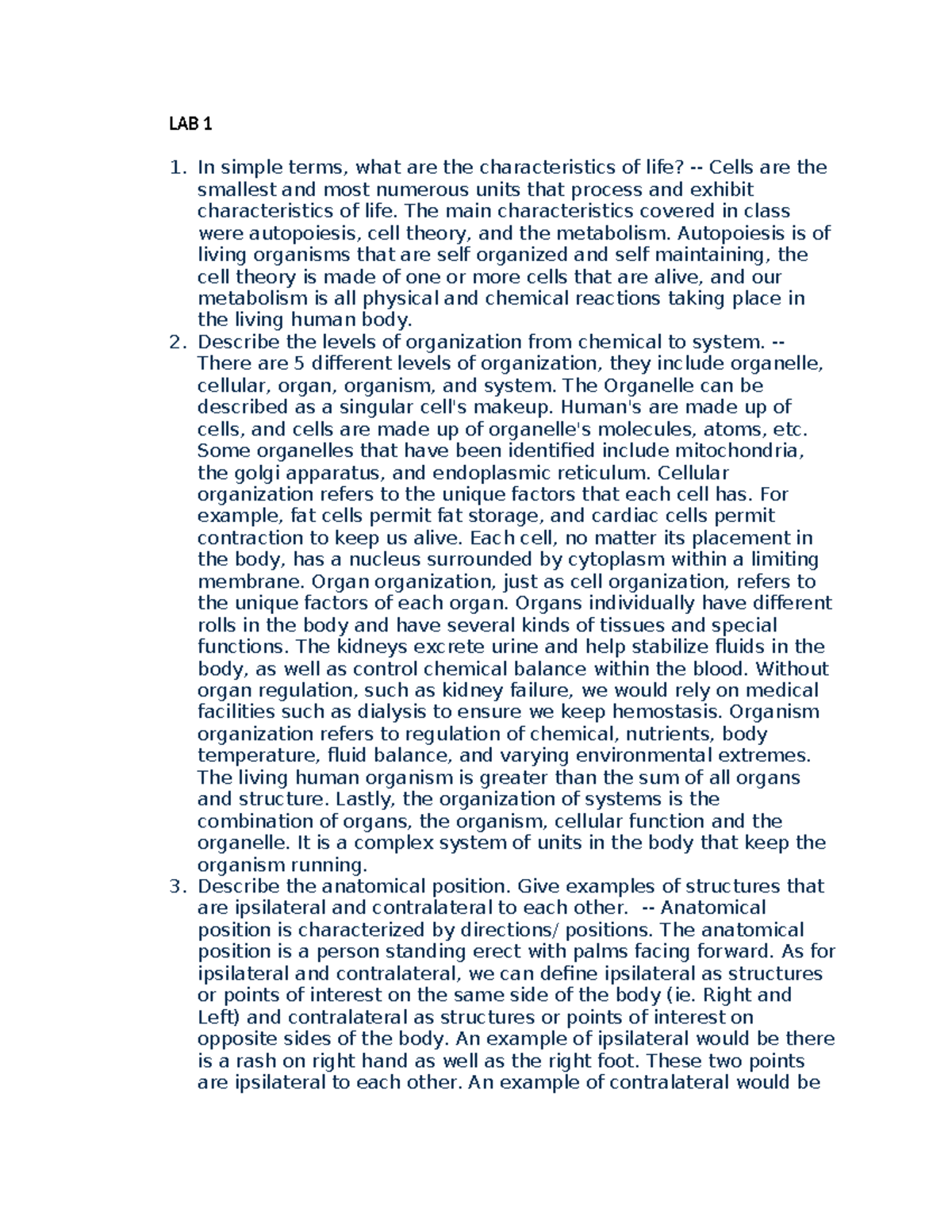 A&P1 All Labs - labs - LAB 1 1. In simple terms, what are the ...