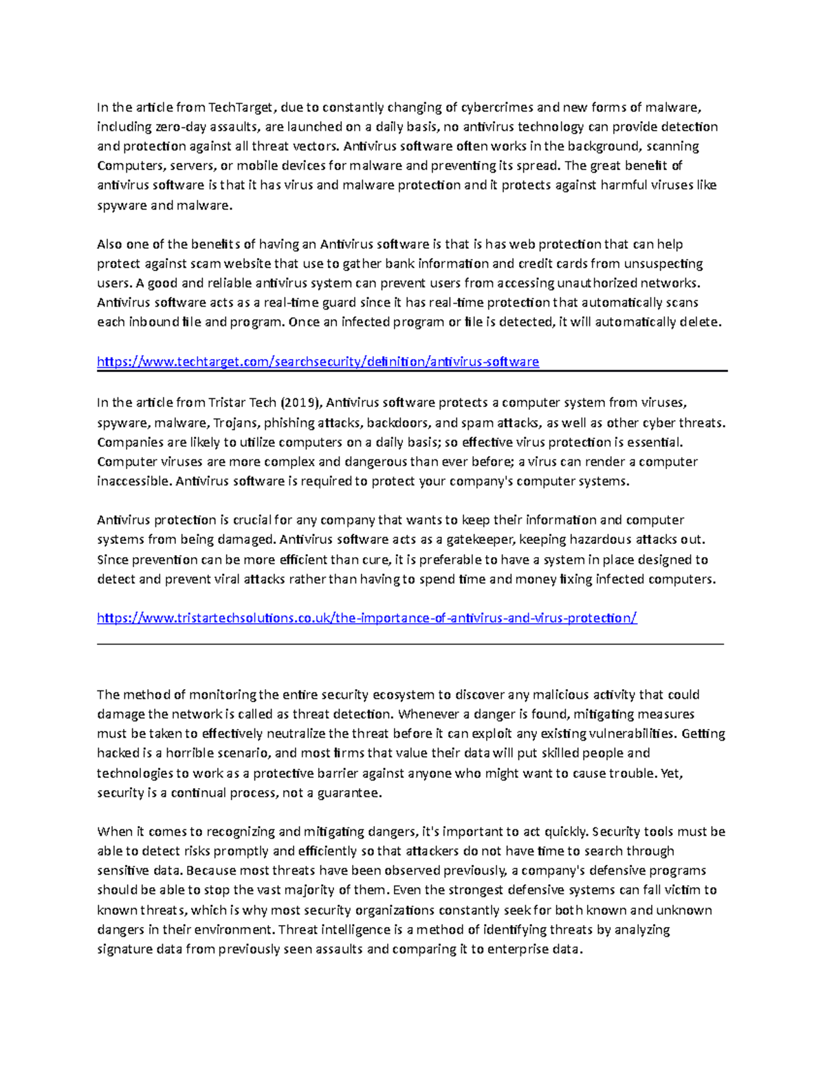 RRL-Capstone-Literature - In the article from TechTarget, due to ...