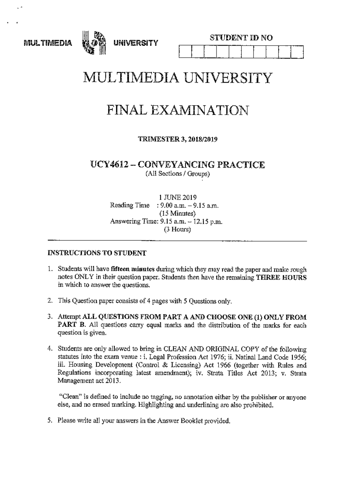 Sample/practice exam 4 January 2017, questions - Data Structure and ...