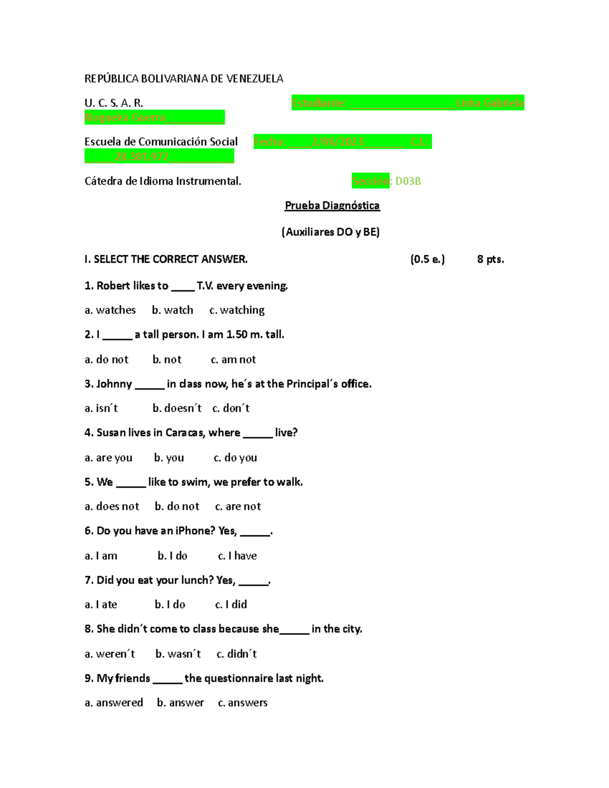 Chamba de mi jeva jevita - REPÚBLICA BOLIVARIANA DE VENEZUELA U. C. S ...
