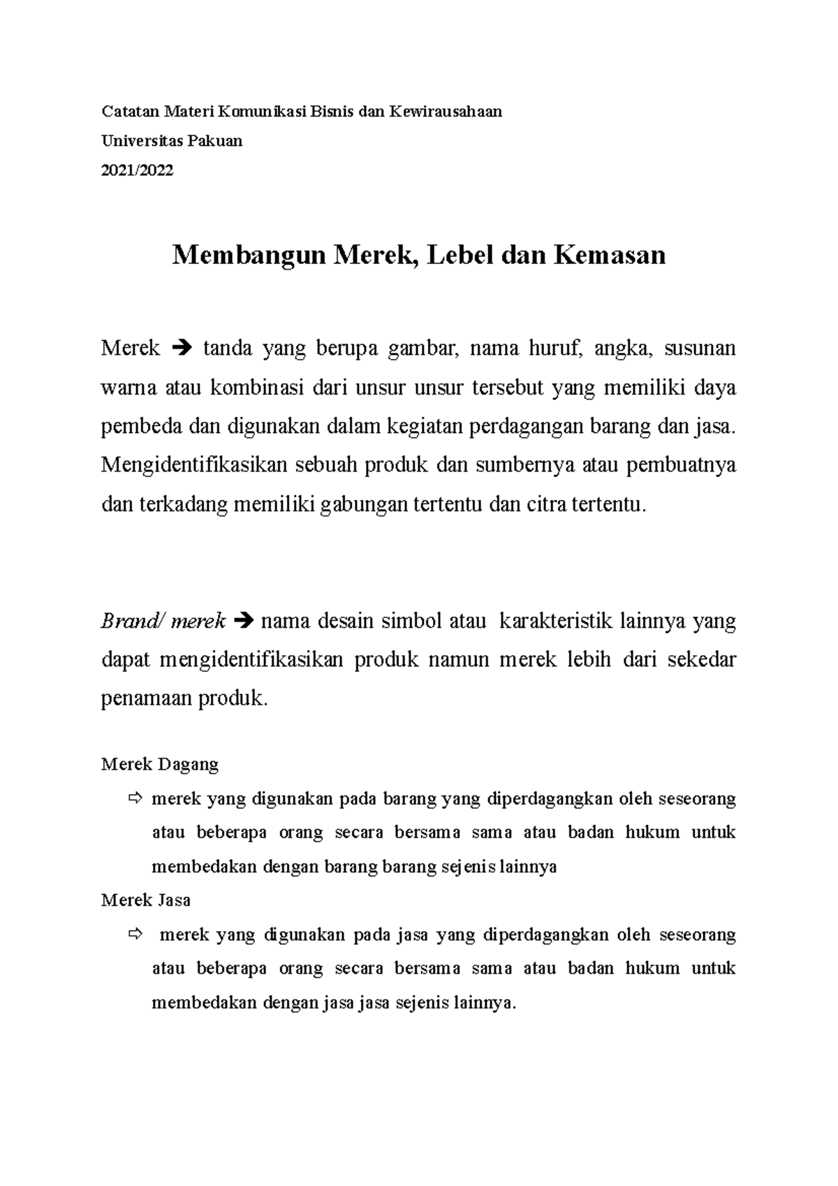 Membangun Merek, Lebel dan Kemasan Catatan Materi Komunikasi Bisnis dan ...