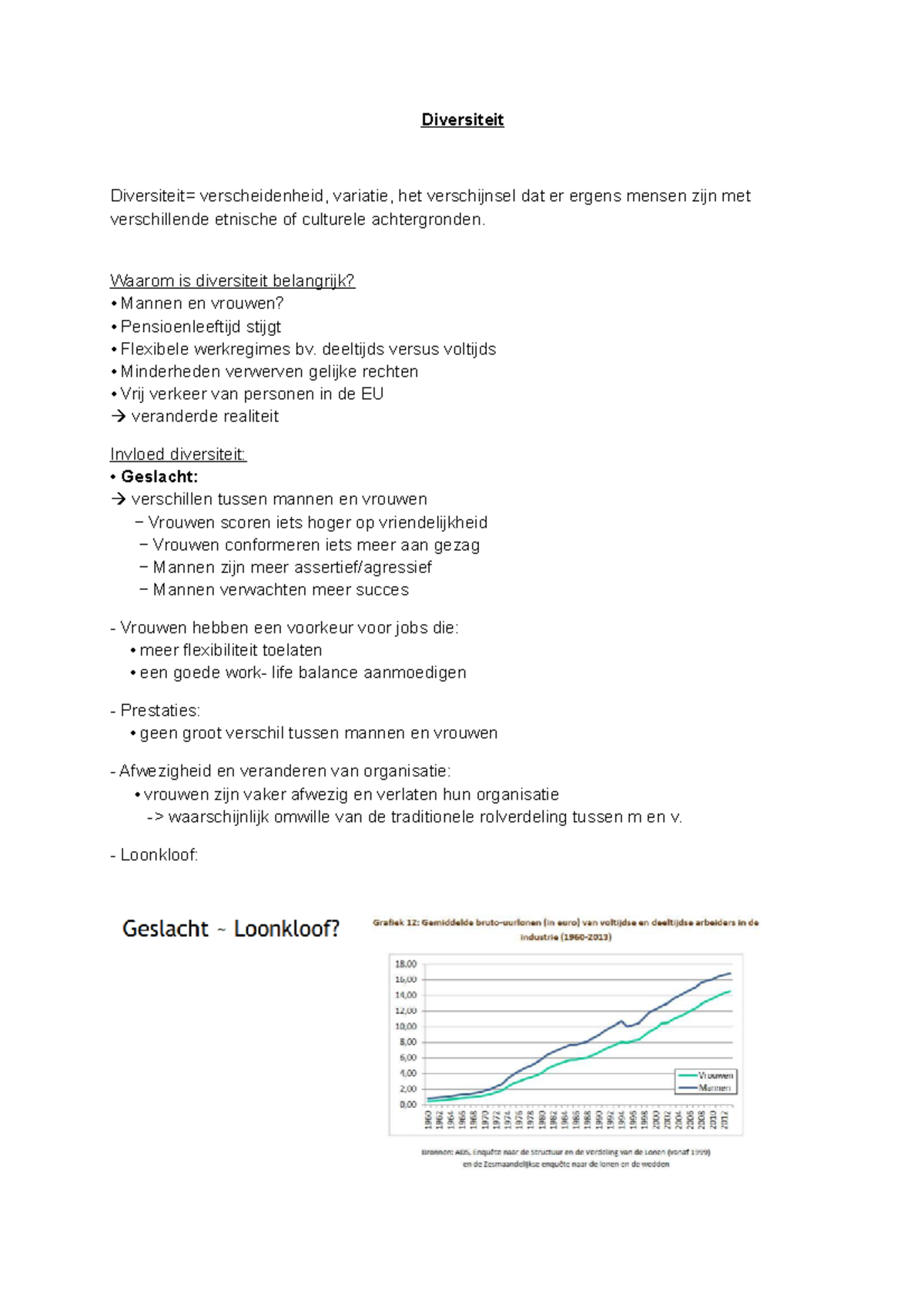 Diversiteit - Samenvatting mens en organisatie - Diversiteit Diversiteit= verscheidenheid ...