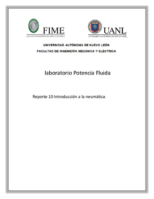 Práctica 3 - Practicas de Laboratorio de Potencia Fluida FIME - Potencia Fluida Y Laboratorio ...