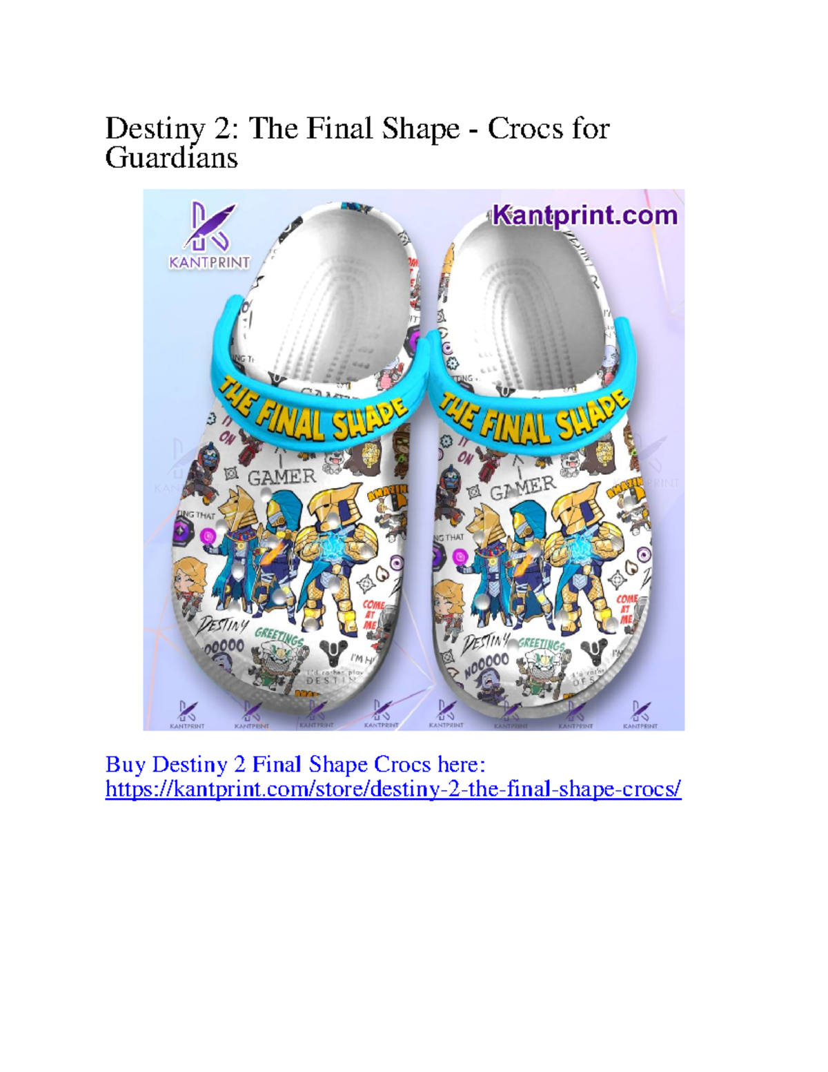 Destiny 2: The Final Shape - Crocs for Guardians - IBUS 300 - Studocu