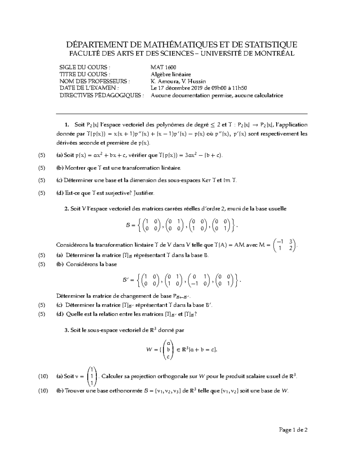 MAT1600-Final-A19 - final mat 1600 A19 - D ́EPARTEMENT DE MATH ...