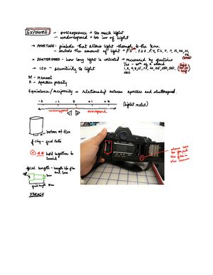 Phot 40 class notes - Phot 40 notes: Photo 40: Materials and Equipment ...