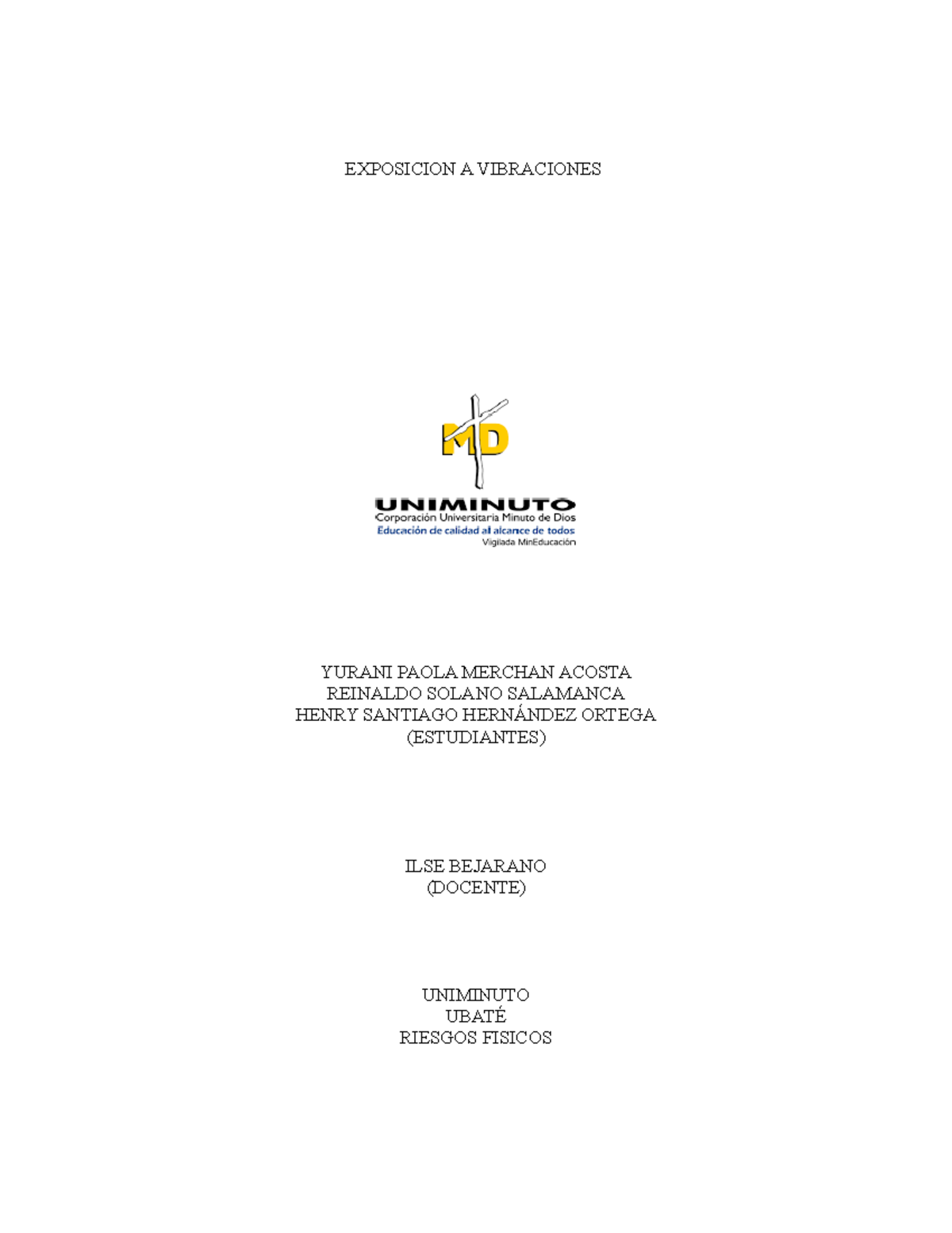 Exposicion a ruido - Material de investigación - EXPOSICION A ...