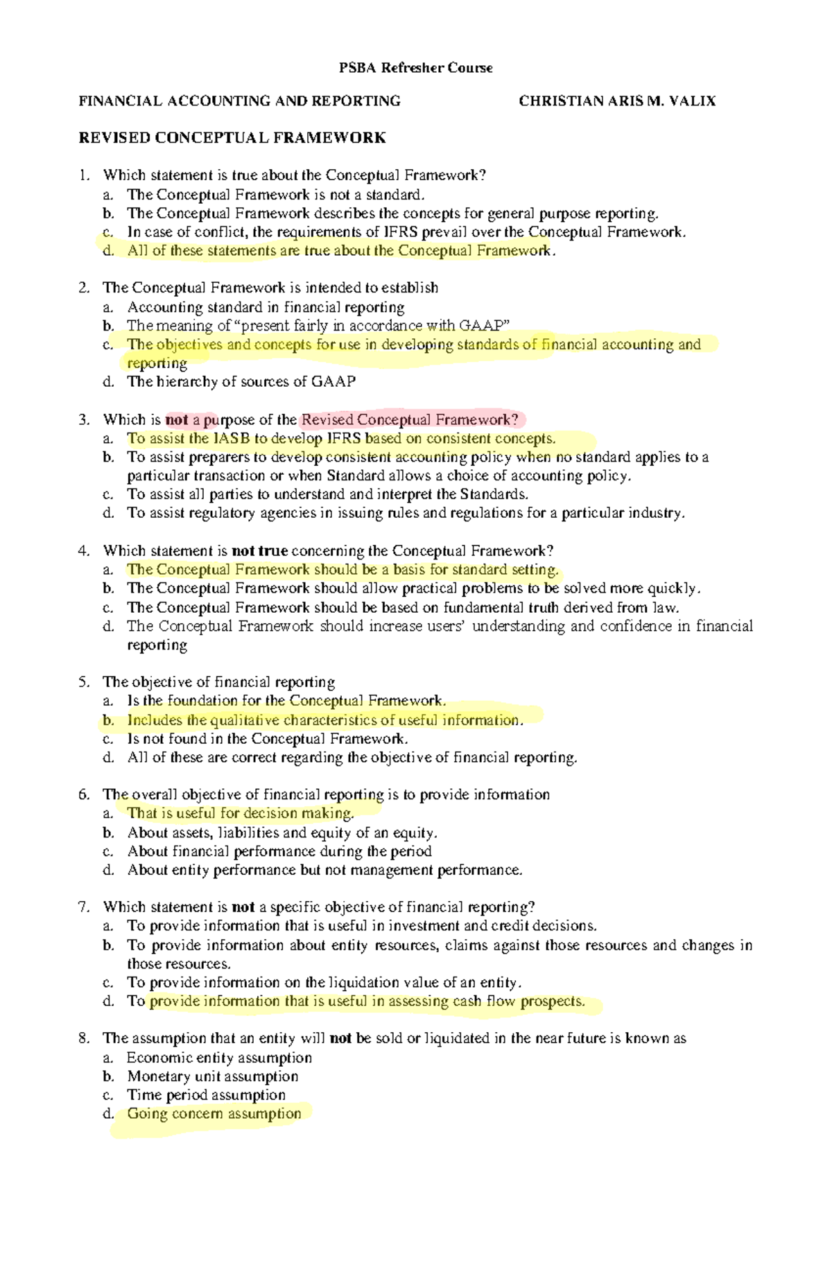 2 - Revised Conceptual Framework Far - PSBA Refresher Course FINANCIAL ACCOUNTING AND REPORTING ...