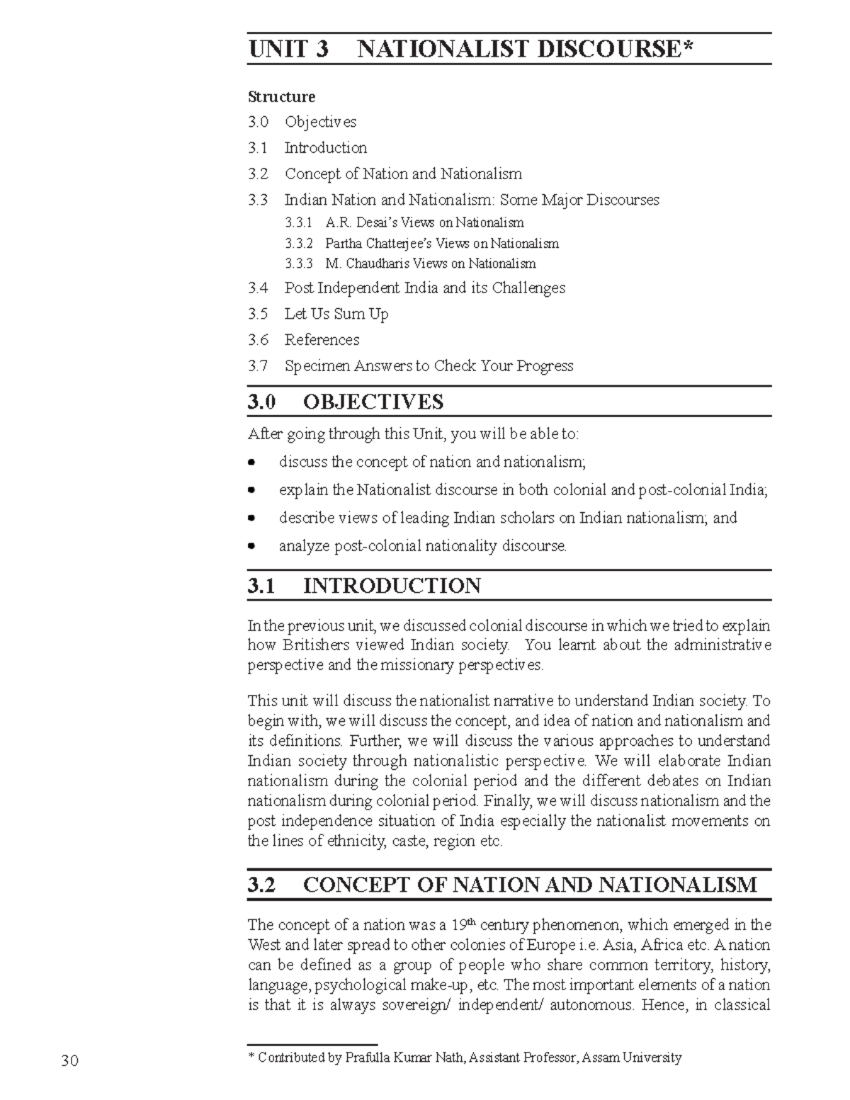 Unit3 - Discourse of Indian national - Understanding India; Major ...