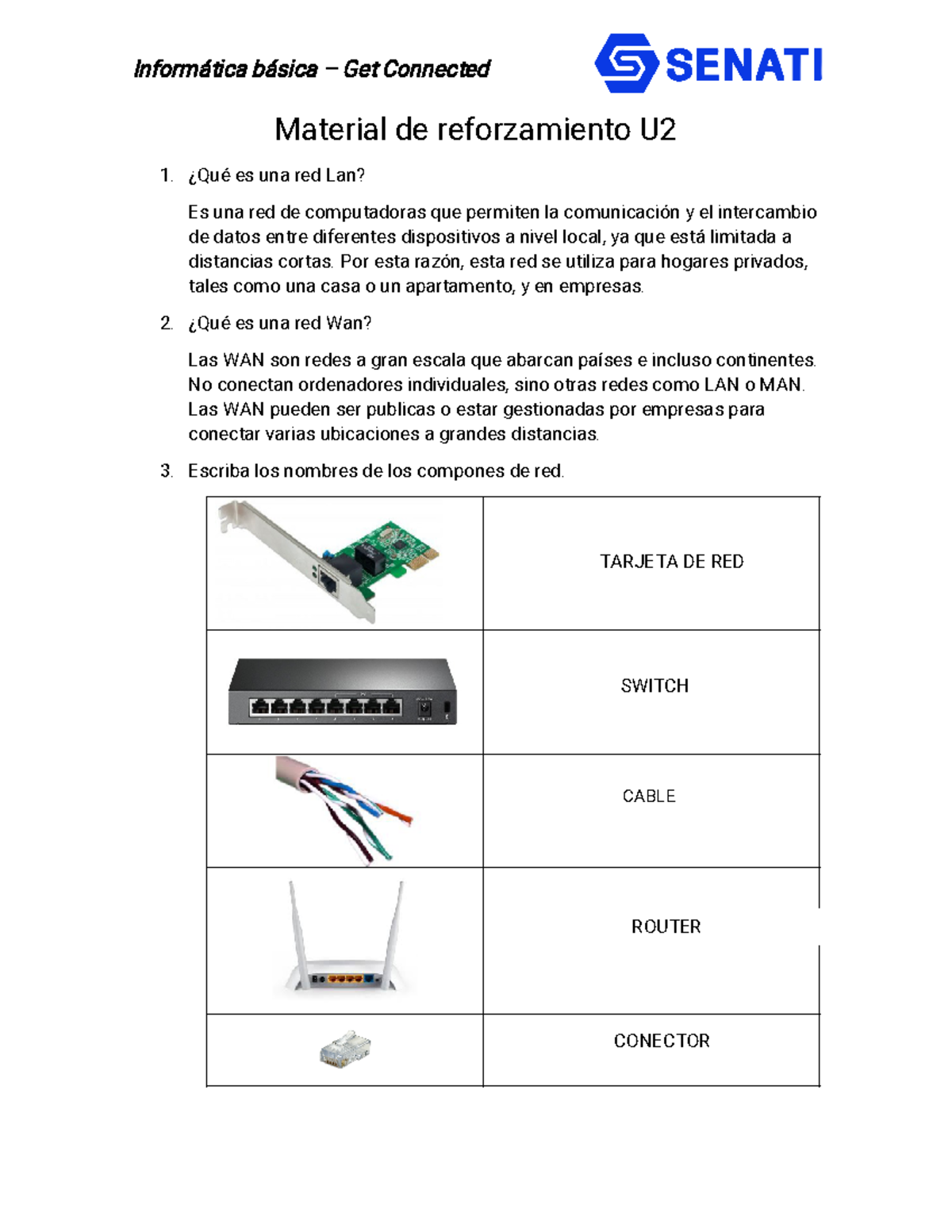 SINU-151 Unidad 02 Material Reforzamiento - Material de reforzamiento U ...