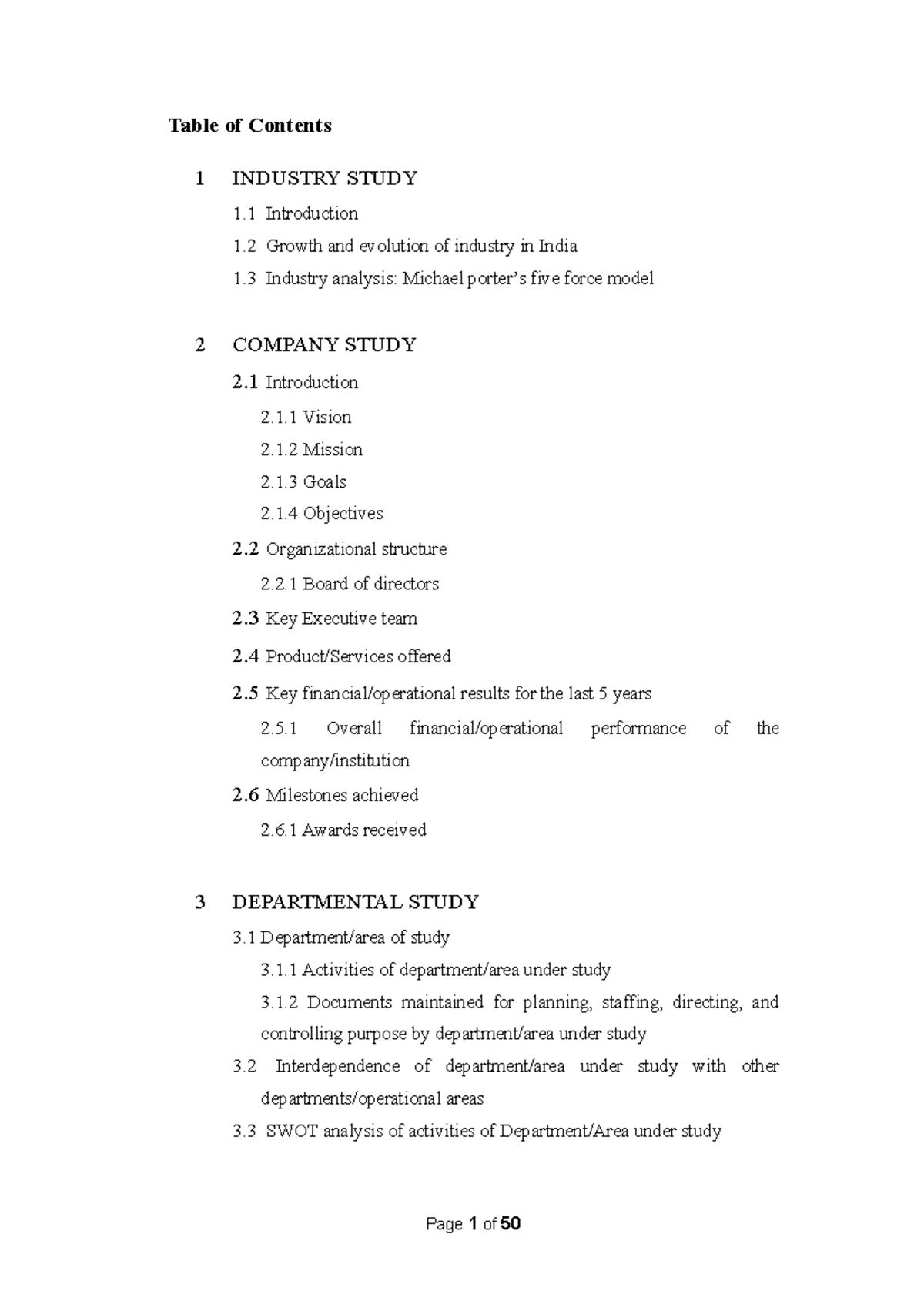 SIP Report naveen 002 - yxY ACXY - Table of Contents 1 INDUSTRY STUDY 1 ...