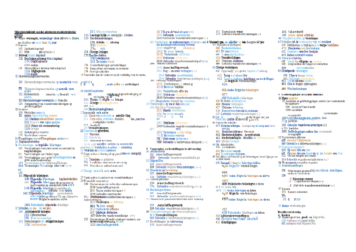 MAR (Minimum Algemeen Rekenstelsel) - ac actíef (-) T mbreng 5101 ...