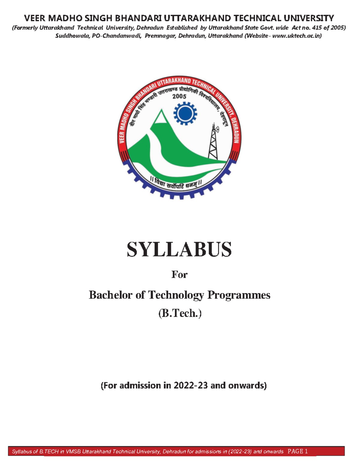 Basic electronics syllabus - Syllabus of B in VMSB Uttarakhand Technical University, Dehradun ...