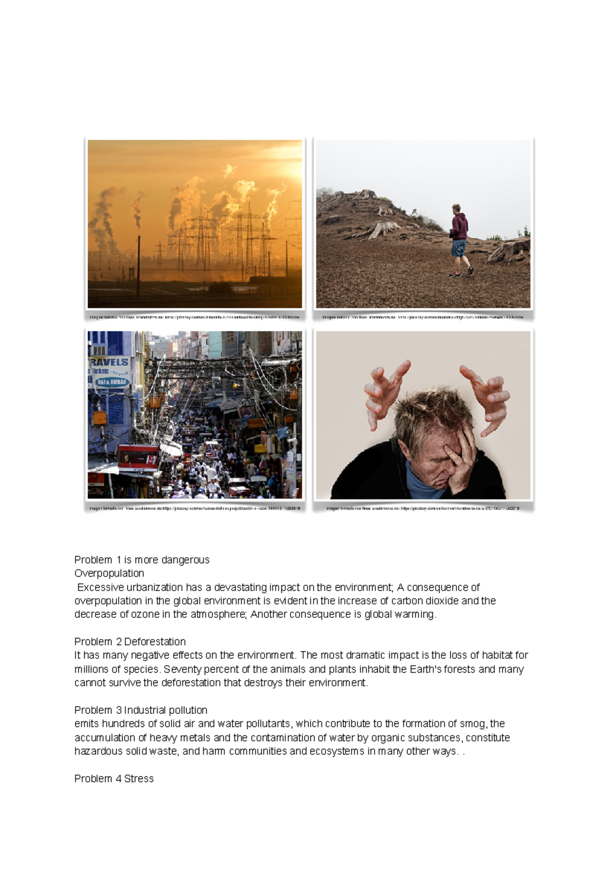 What are the current problems that human beings are facing - Problem 1 ...