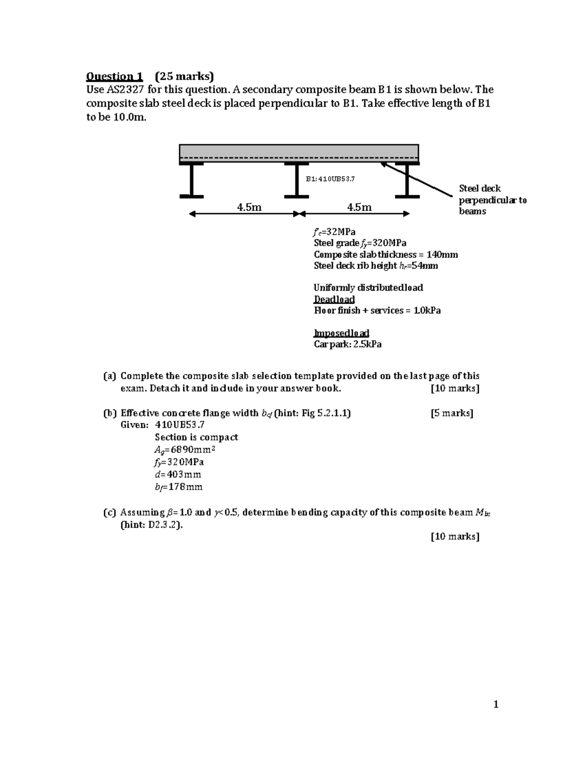 Exam 4 November 2014, questions and answers - Question 1 (25 marks) Use ...