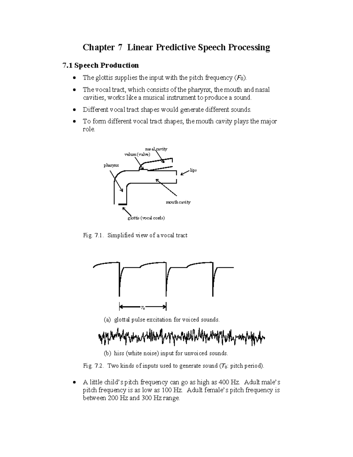Mandatory required Book chapter number 7 - Chapter 7 Linear Predictive ...