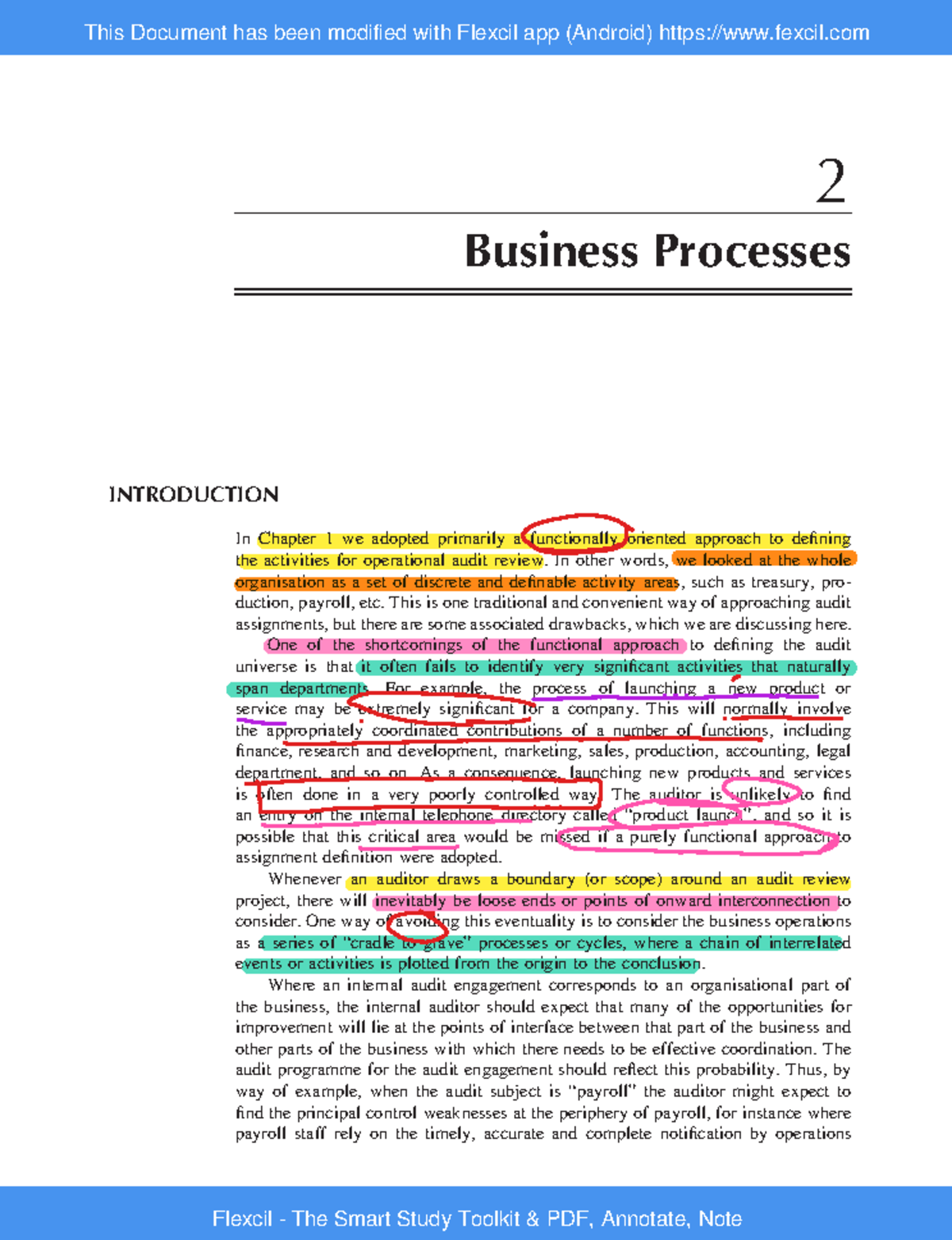 Operational Auditing Chapter 2 - 2 Business Processes INTRODUCTION In Chapter 1 we adopted ...
