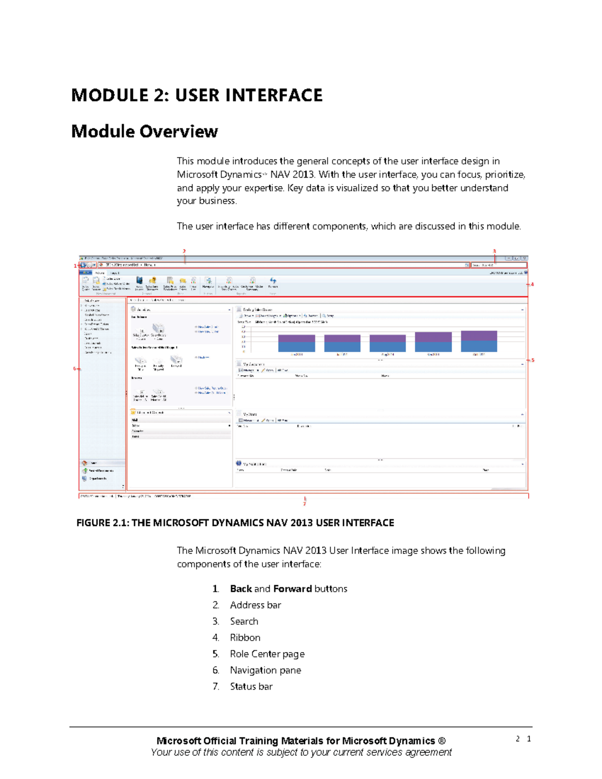 80439 NAV2013 ENUS Intro 02 - 2 - 1 MODULE 2: USER INTERFACE Module Overview This module ...