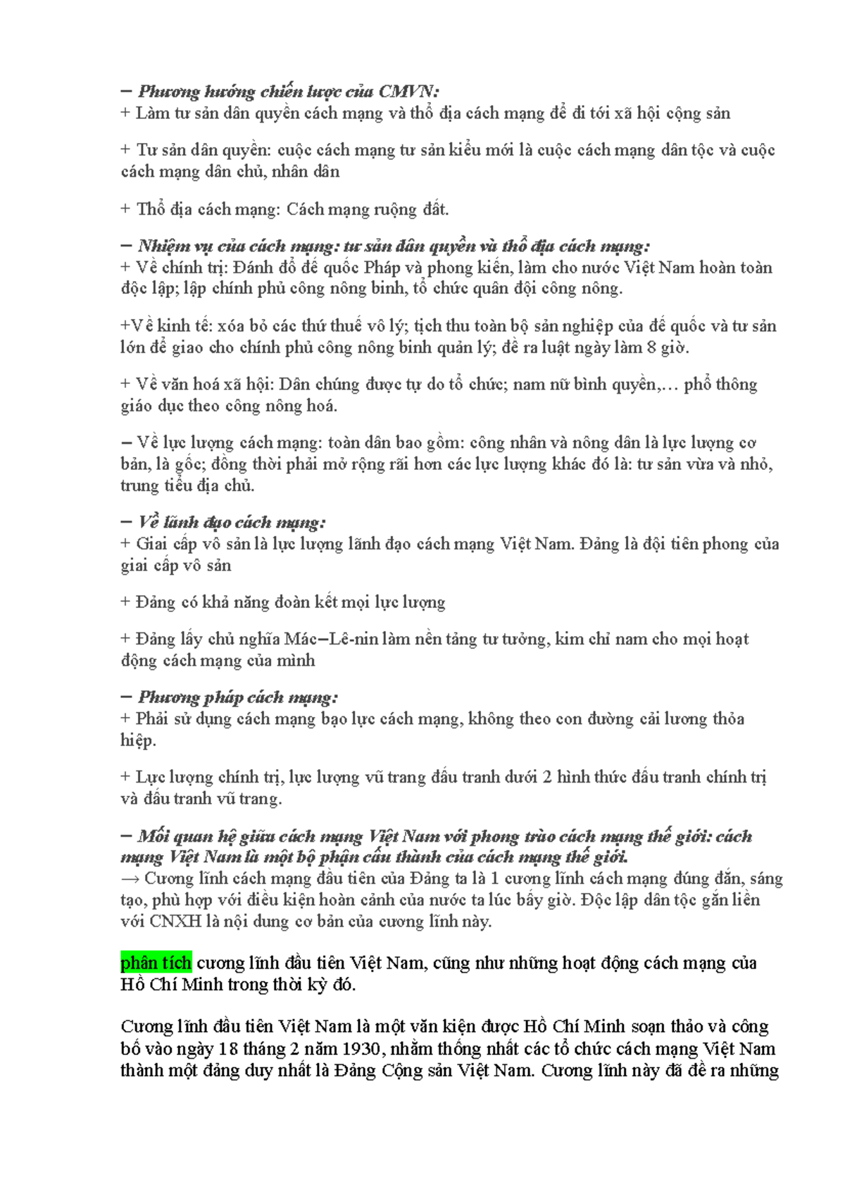 Phương hướng chiến lược của CMVN - ‒Phương hướng chiến lược của CMVN ...