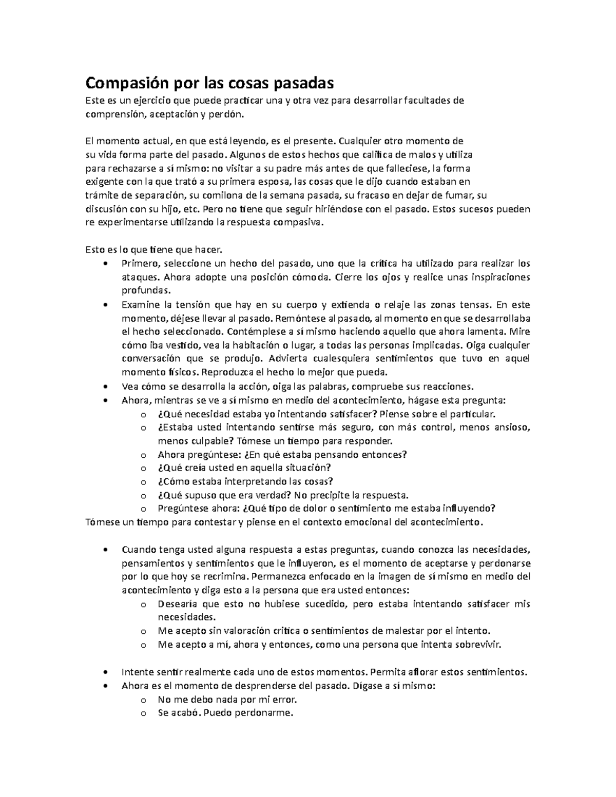 Ejercicios de meditación guiada para promover la auto compasión y la ...