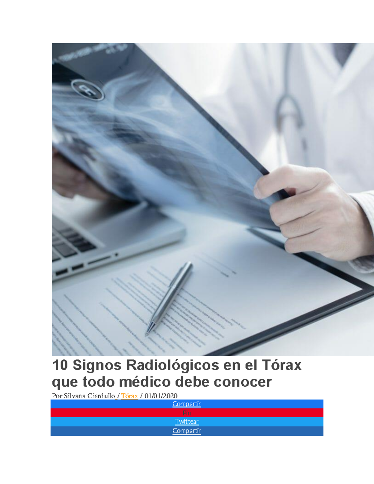 10 Signos Radiológicos en el Tórax que todo médico debe conocer 232 ...