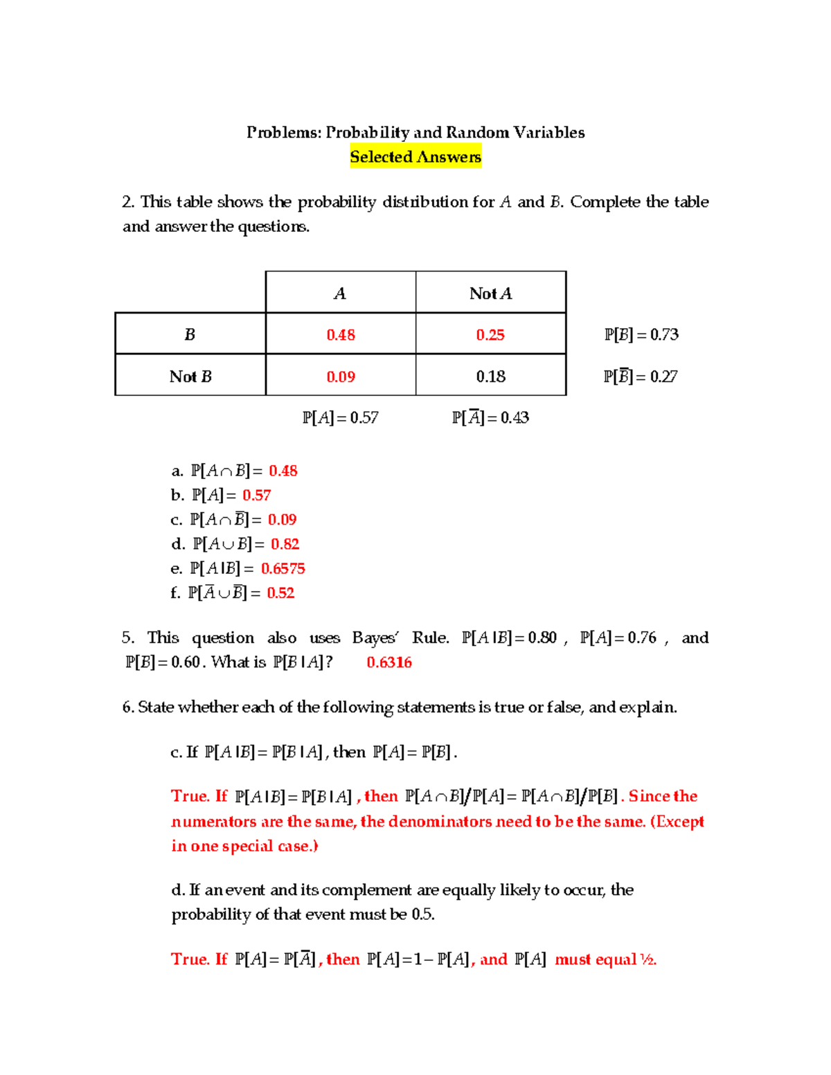 2017 F Problem Set 3 Sol - Problems: Probability and Random Variables ...