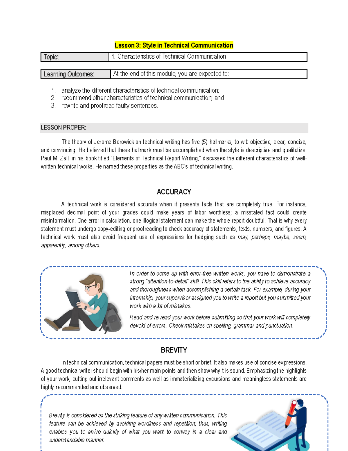 Advanced Technical Communication Module (Weeks 3 and 4) - Lesson 3 ...
